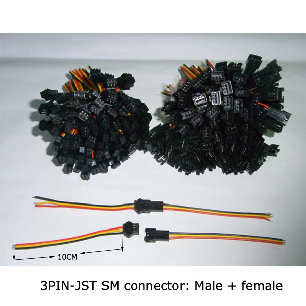 3 PIN JST SM red/yellow/black LED strip connectors